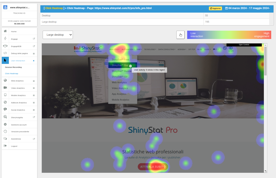 ShinyStat Heatmap: alla scoperta delle nuove Mappe dei Click